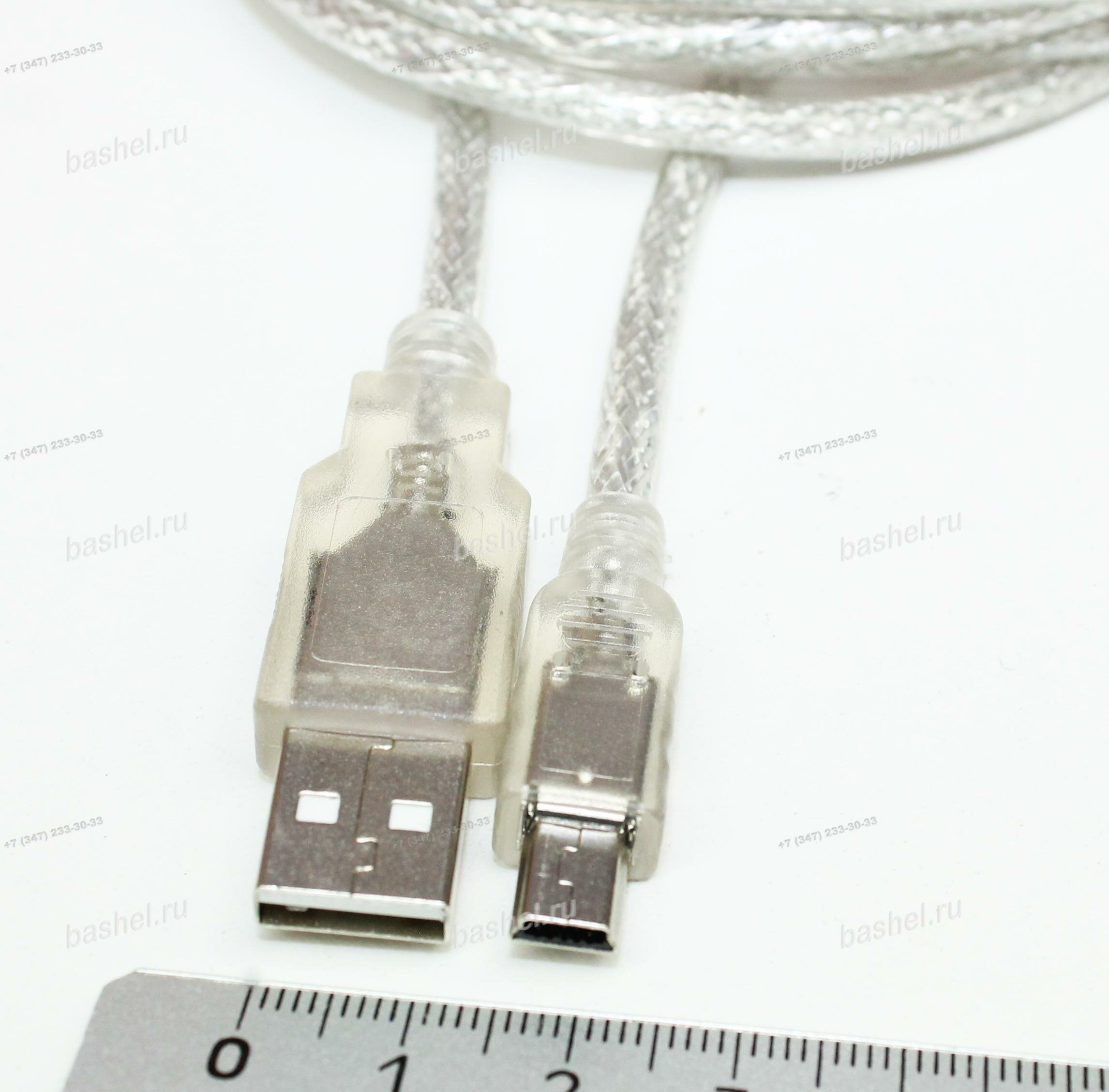 Шнур USB A(M) - mini USB A(M) 5P DAYTON, силикон, 3,0 м