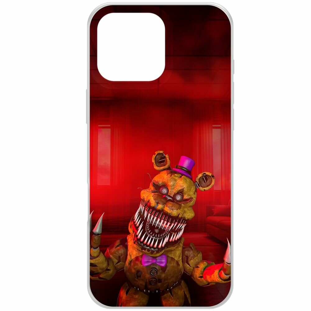 Чехол-накладка Krutoff Clear Case фнаф - Фредди атакует для iPhone 16 Pro Max
