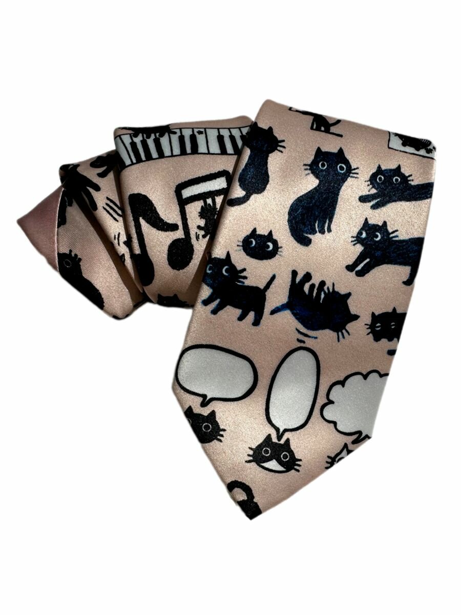 Галстук Черные котики