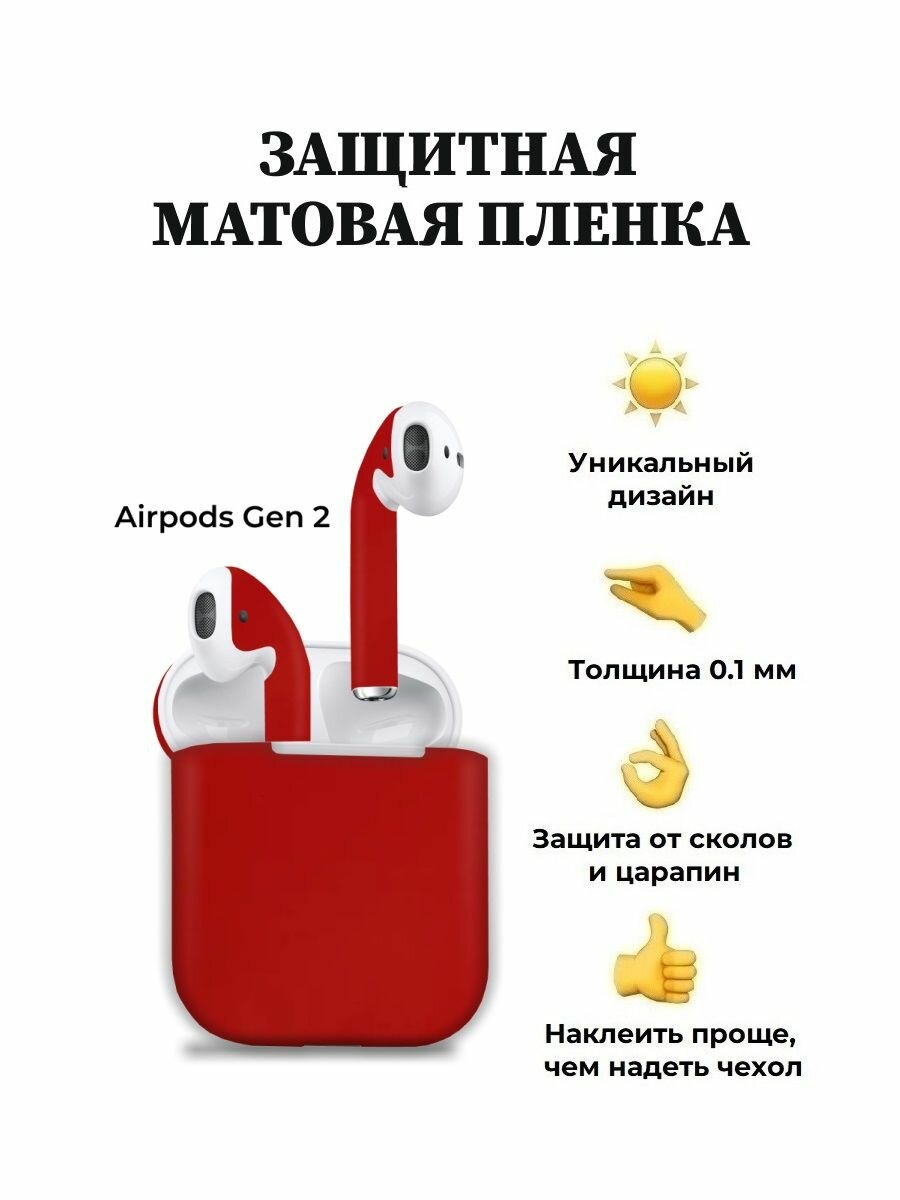 Матовая защитная пленка для Apple AirPods 2 для кейса