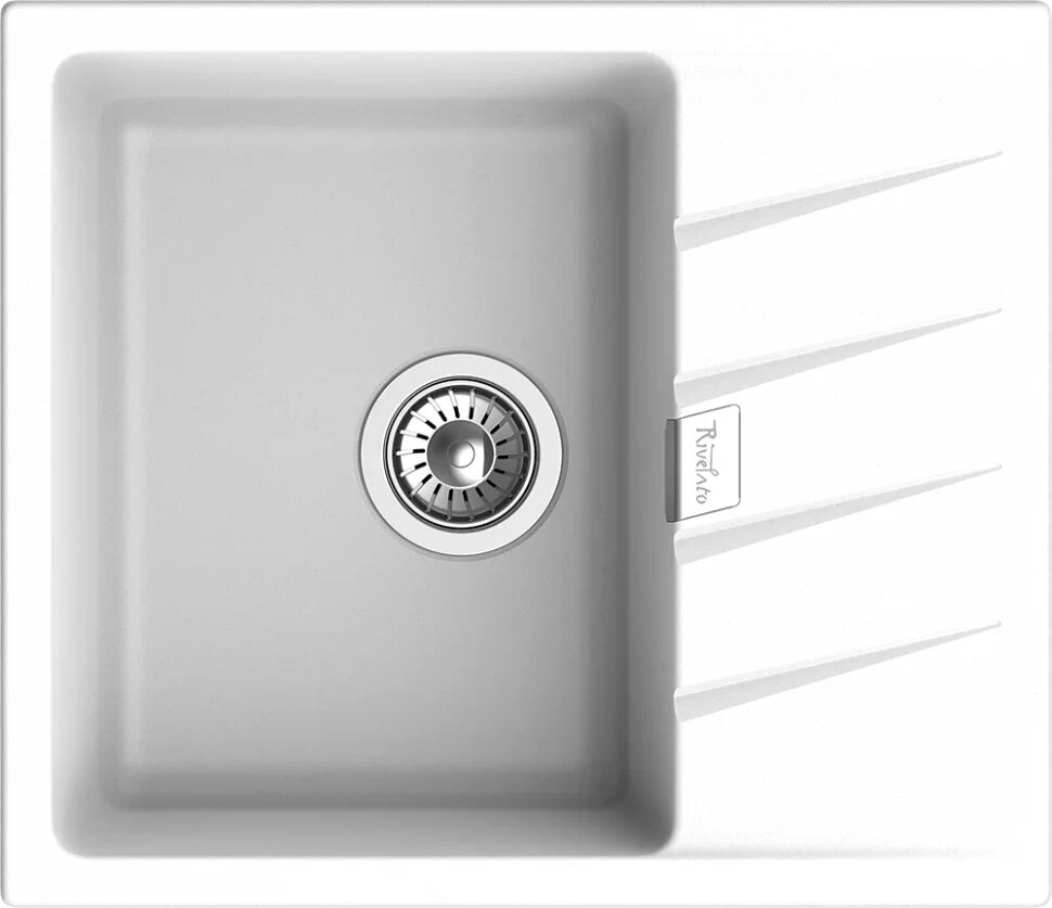 Кухонная мойка Rivelato Raum RM-58 brina 58x50 см, иней