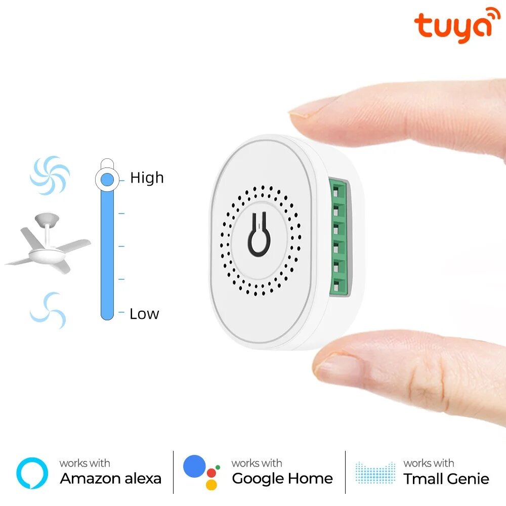 Tuya Wi-Fi мини-переключатель скорости вентилятора
