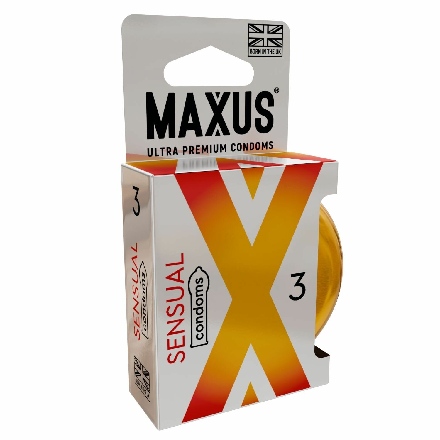 Презервативы анатомической формы Maxus Sensual, 3 шт, латекс, 56 мм