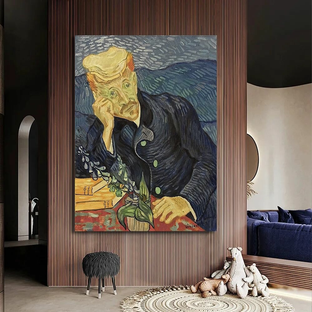 Доктор Гаше Ван Гог, картина репродукция, 50х70 см.