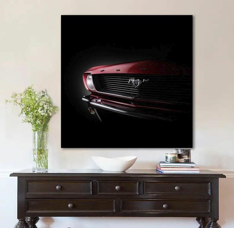 Картина "Ретро Автомобиль", холст, дерево, на подрамнике, 40x40 см