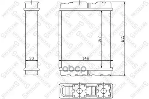 Радиатор печки MITSUBISHI Colt/Lancer/Space Wagon, NISSAN Serena 92> Stellox арт. 10-35136-SX