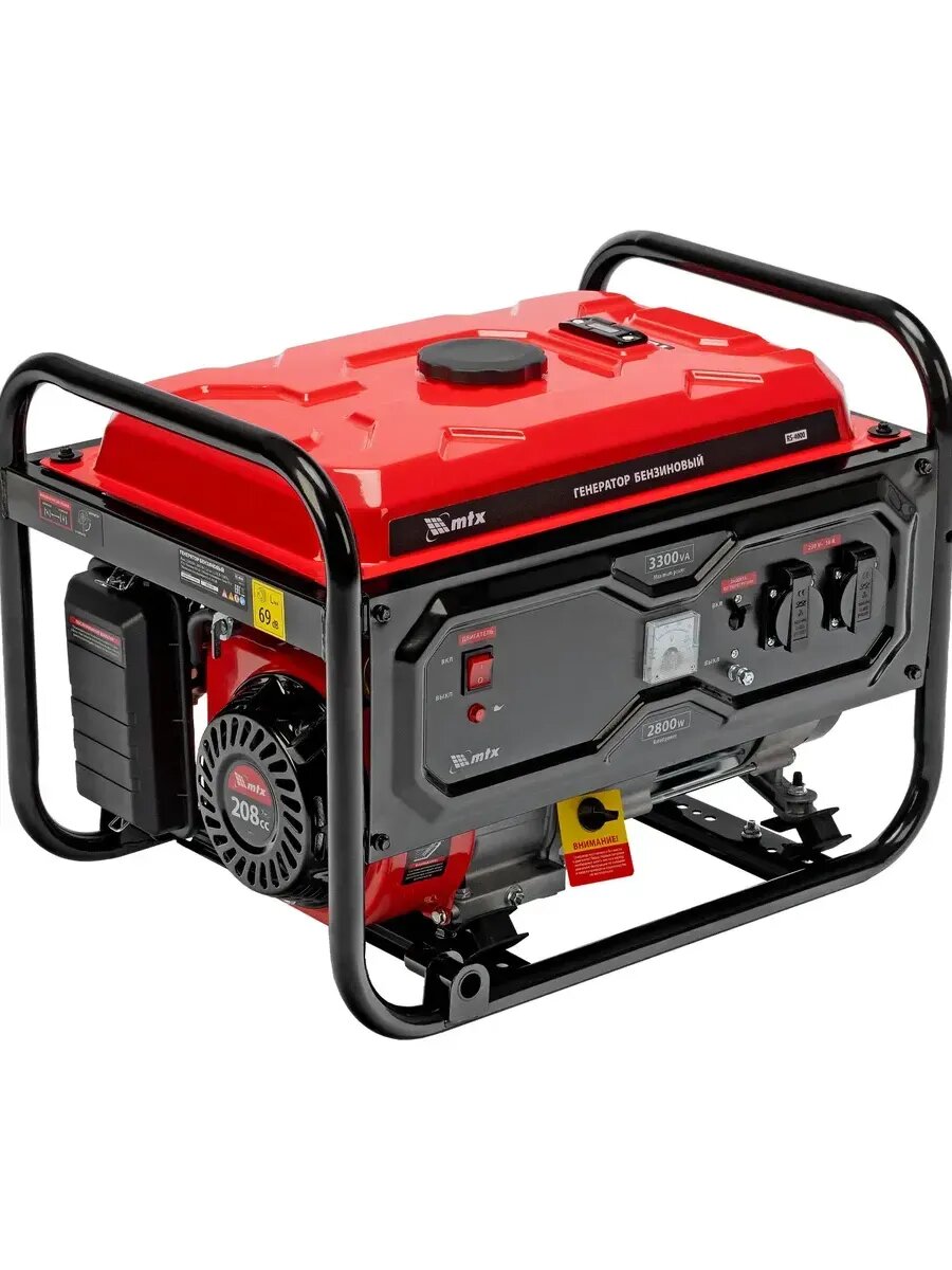 Генератор RS-4000, 3,3 кВт, 230В, ручной стартер MTX 946115