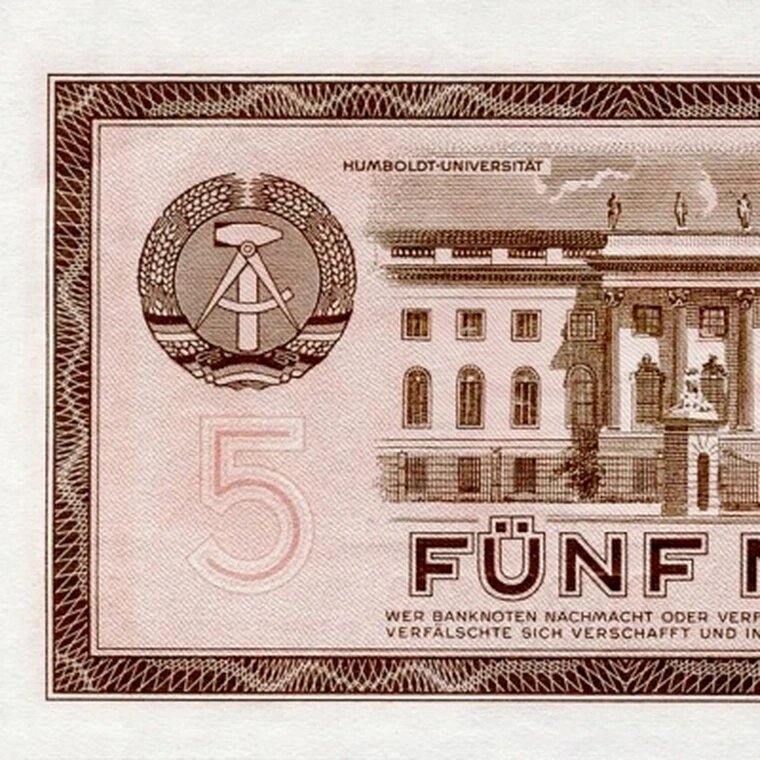 5 марок 1964 Германская Демократическая Республика, сувенирная копия, банкноты и купюры редкие коллекционные