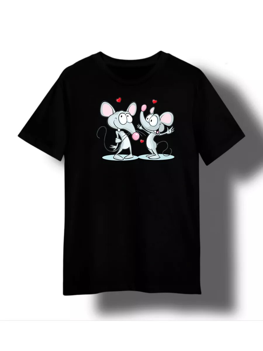 Футболка влюбленные мышки