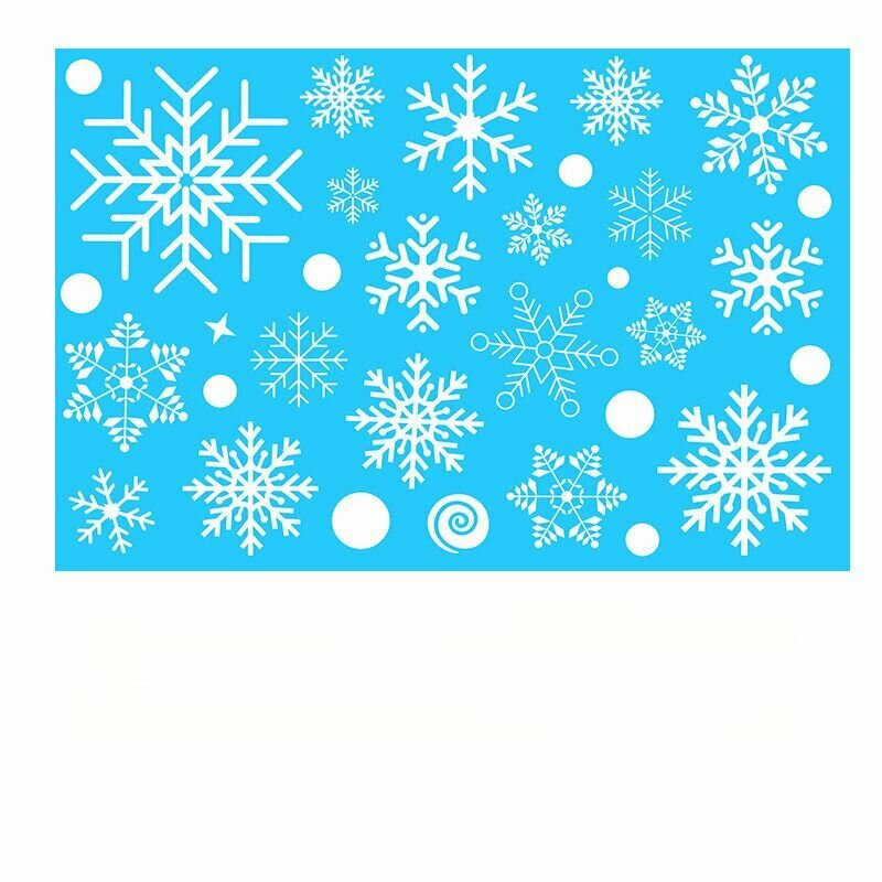 Рождественские украшения, Статические наклейки для окон из ПВХ