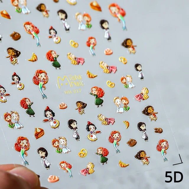 3D-наклейки для ногтей PONYTREE с рыбками MP2227MN017