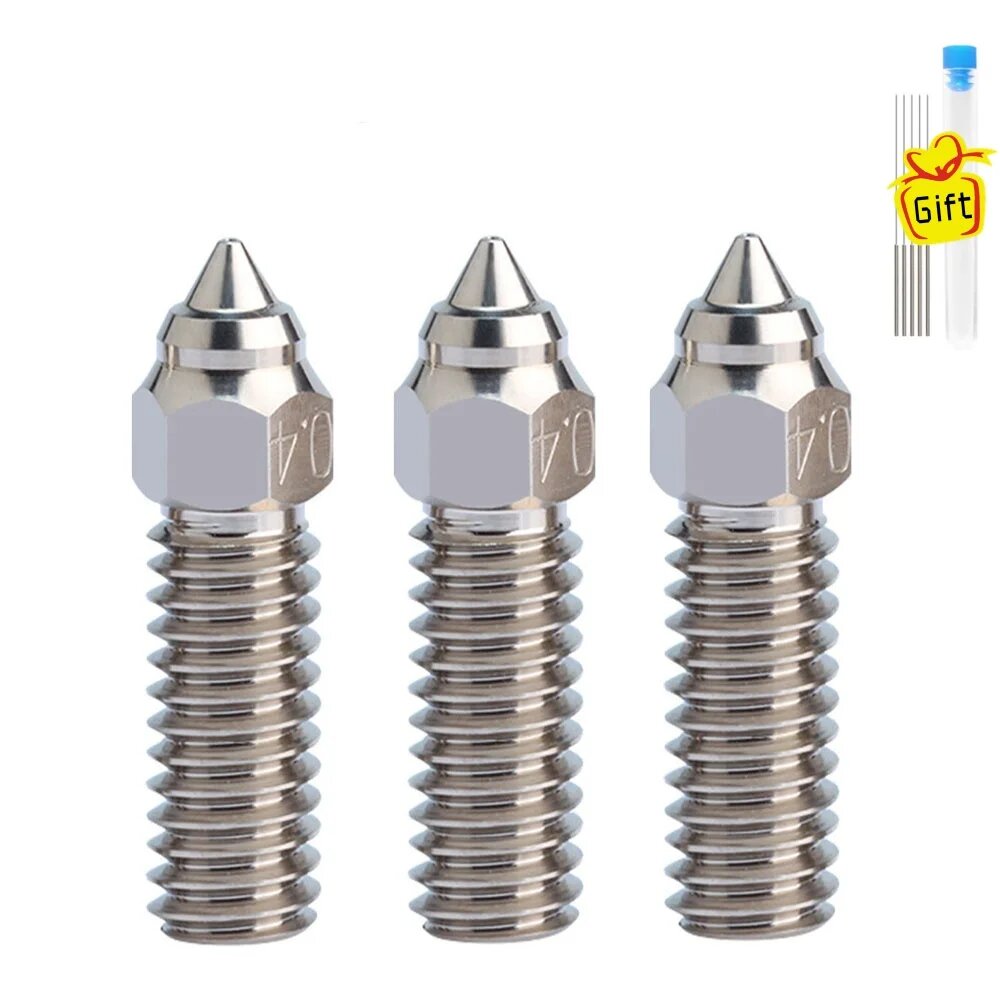 Форсунки Creality Ender 3 V3 KE K1/K1 Max 0.4/0.6/0.8 мм 0,2 мм, 3pc Copper Plated