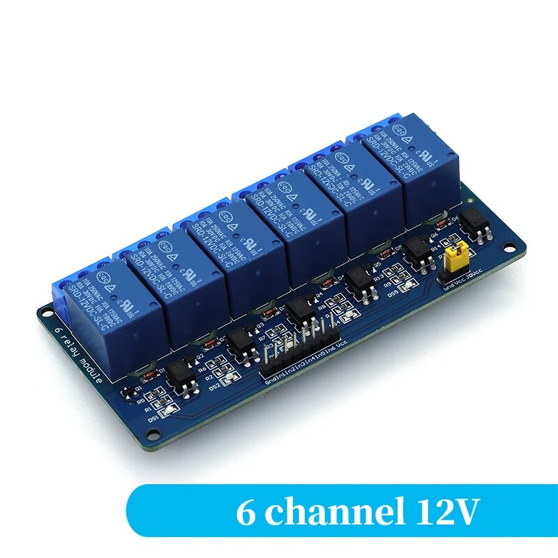 Релейный модуль Stlxy Relay 1-8 каналов 6 channel 12V