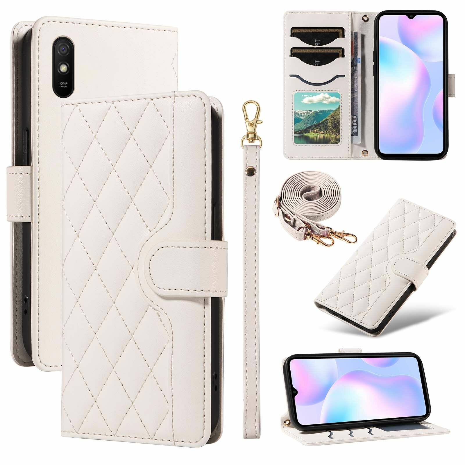 YIKATU Кожаный Чехол Для Xiaomi Redmi 9A/9AT/9i( Редми 9A/9AT/9i) С визитницей из экокожи, модный, против падения, подарочный, элитный, книжка