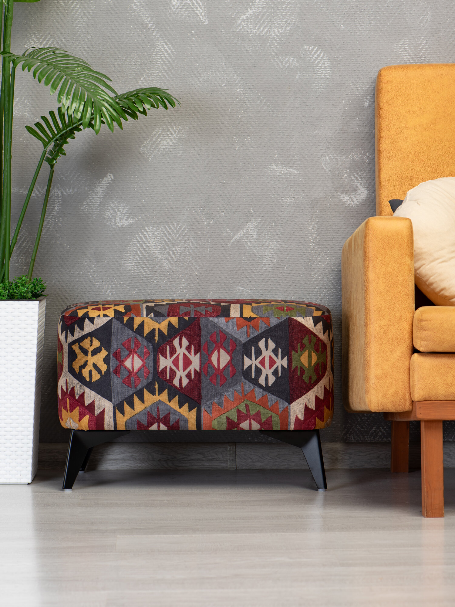 Пуфик Монца для прихожей, 40х35х60 см, 1 штука, дизайнерский велюр