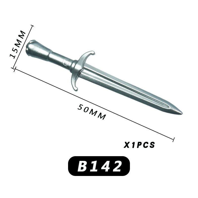 Конструктор аксессуаров для оружия, меч B142, 50 мм, PJB142