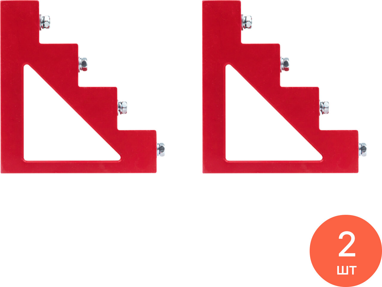 Изолятор EKF / ЕКФ PROxima шинный Лесенка, из пластика, красный, 4 полюса 600А 12кВ, plc-sl-600 / электрика (комплект из 2 шт)