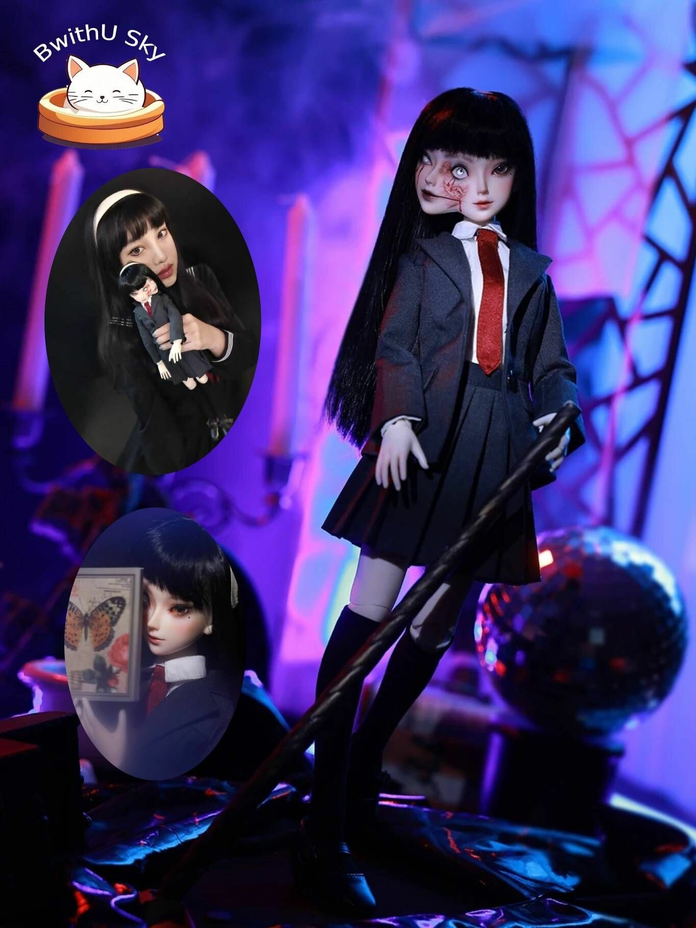 BwithU BJD Двойная 1 / 4 Mio Полная двухэмоциональная сиамская кукла