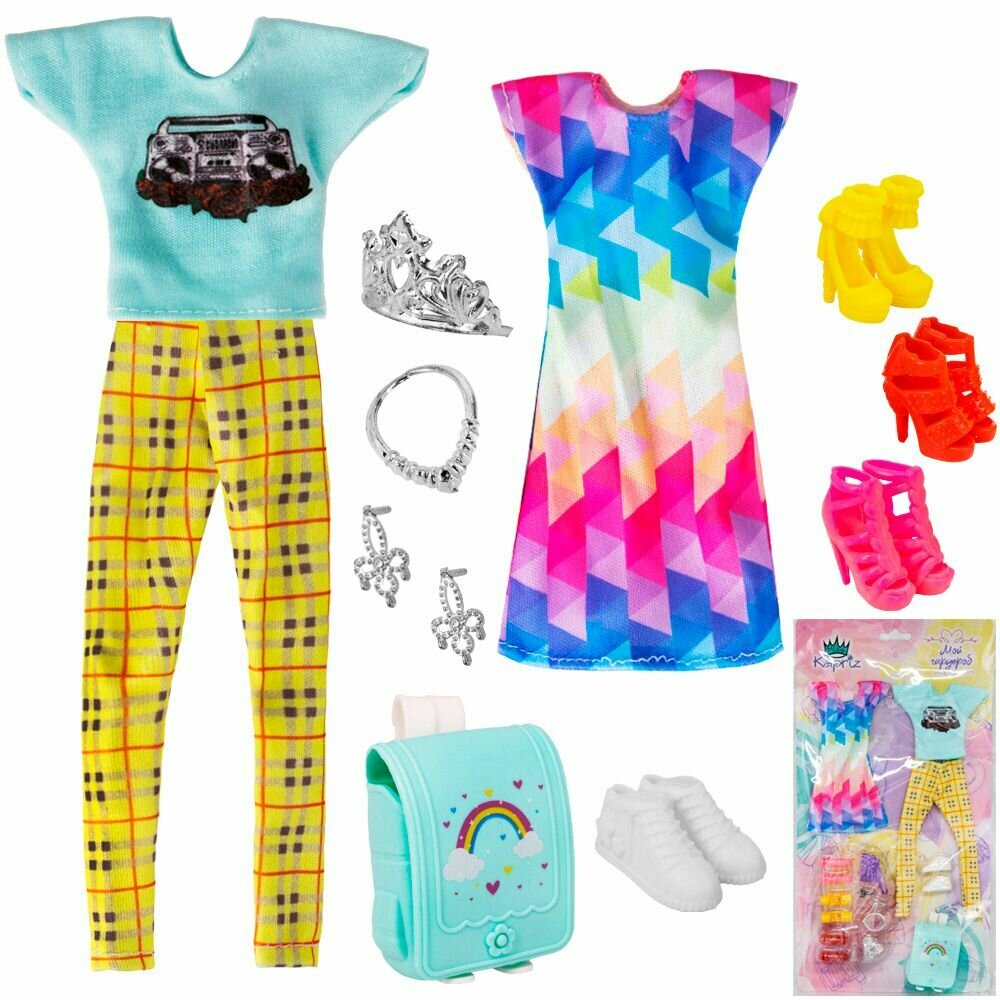 Одежды и обувь для куклы /Гардероб девочки.