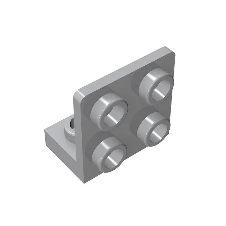 Серый угловой элемент Lego 1x2 с 4 отверстиями
