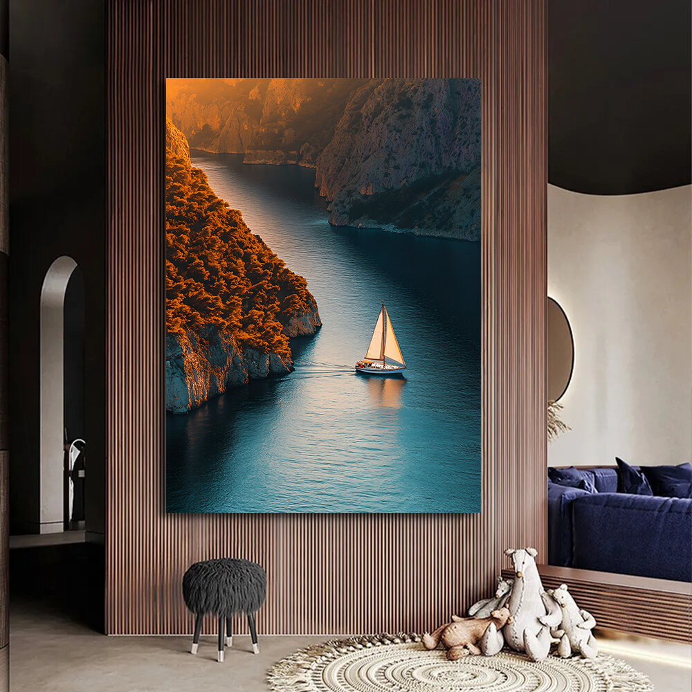 Парусник / море, пляж, картина природа / пейзаж, 50х70 см.