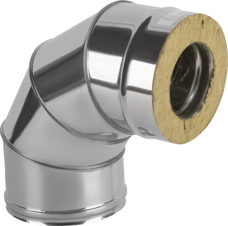 Сэндвич-колено Металлик и Ко 90° D115x200 мм 430/0.8 мм