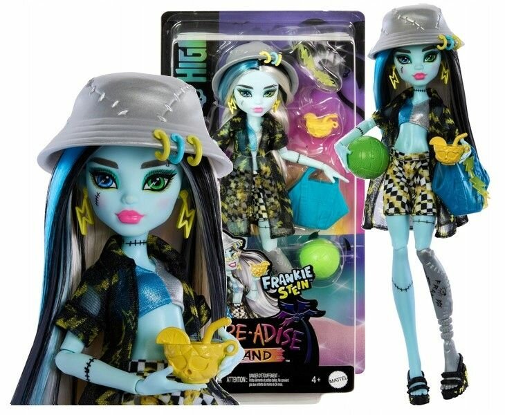 Кукла Mattel Monster High Остров страха - Фрэнки Штейн в купальнике с пляжными аксессуарами - Кукла с аксессуарами Монстр Хай HRP68