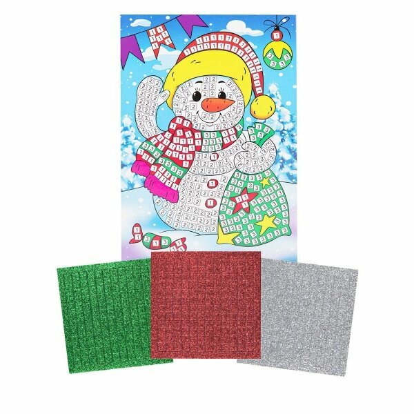 Мозаика мягкая Рыжий кот, формат А5 21х15 см, "Снеговик" (М-8699)