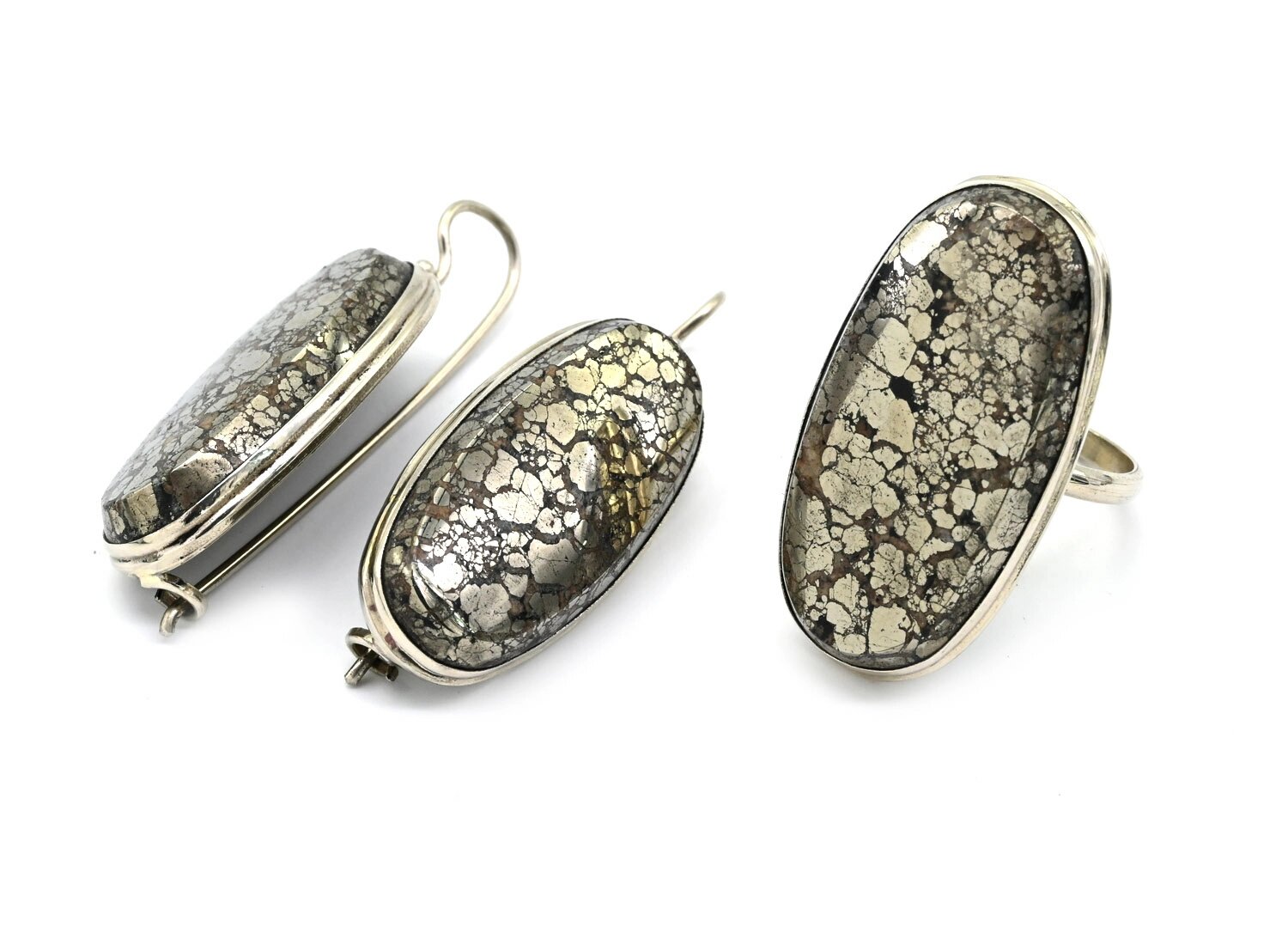 Комплект бижутерии, пирит