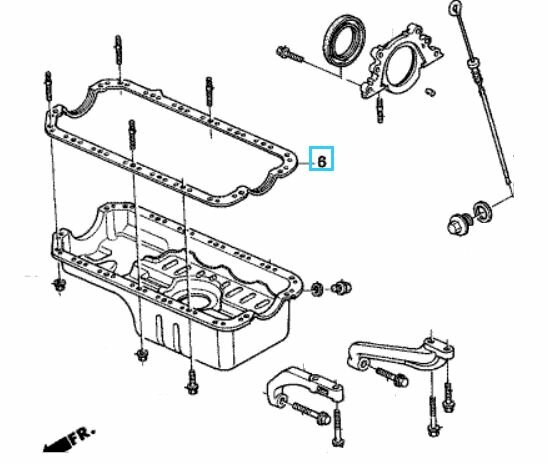 Уплотнение поддона масляного картера (OTSUKA); Артикул Honda: 11251P01004 (Оригинал)