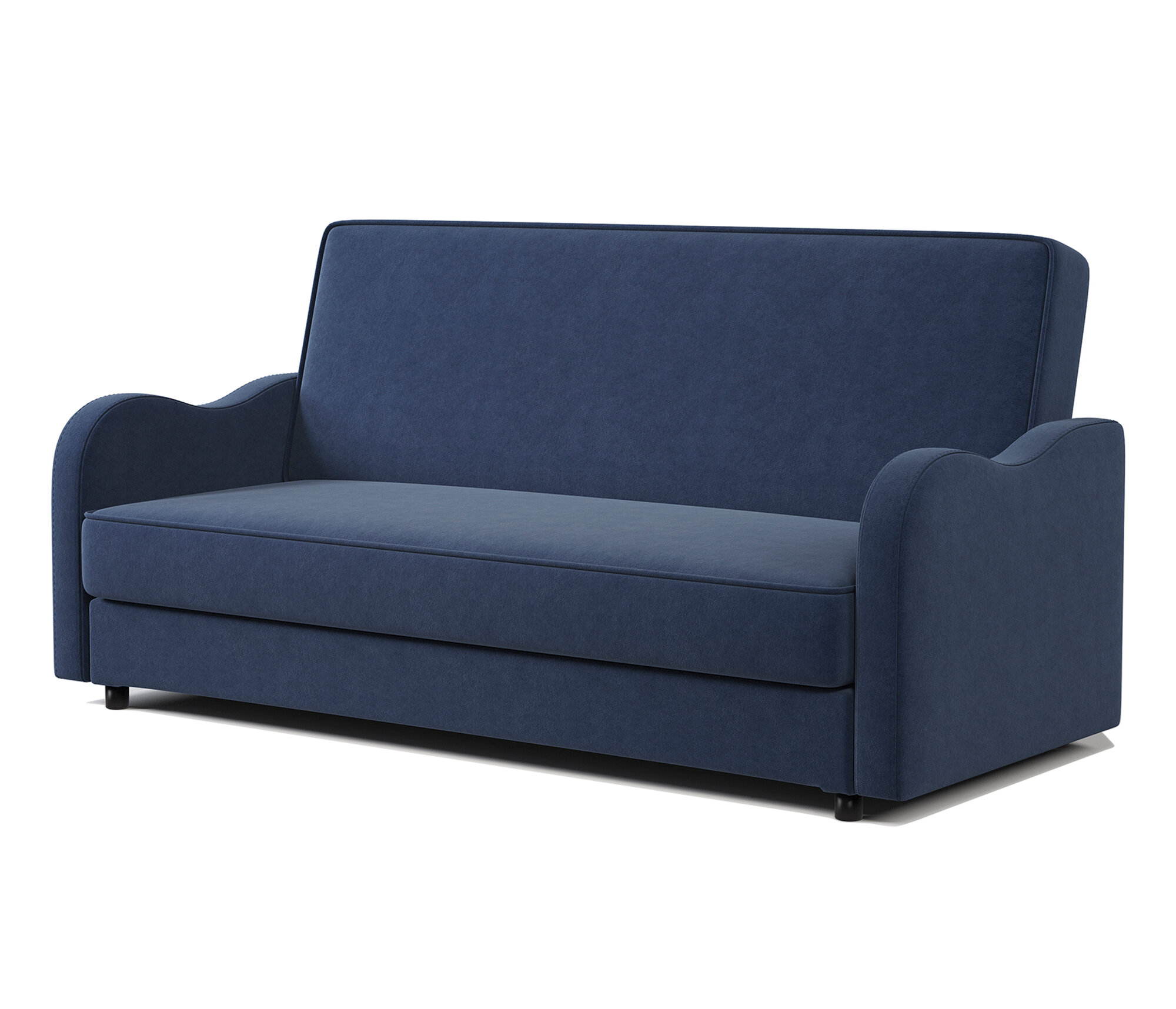 Диван-кровать Шарм-Дизайн Классика В 140х190 см, диван раскладной, книжка, велюр Ультра миднайт