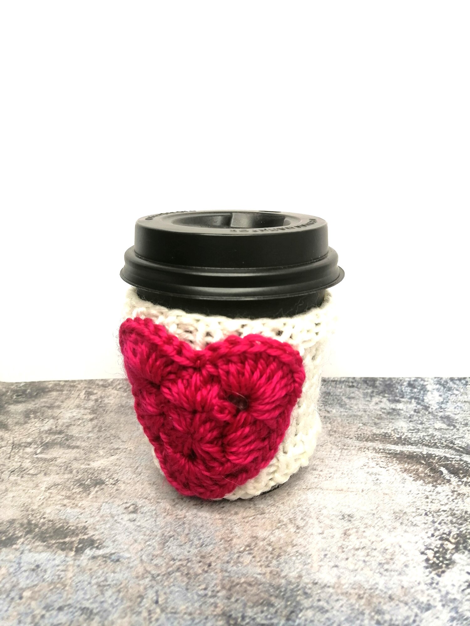 Чехол на стакан "Сердце " ручная работа