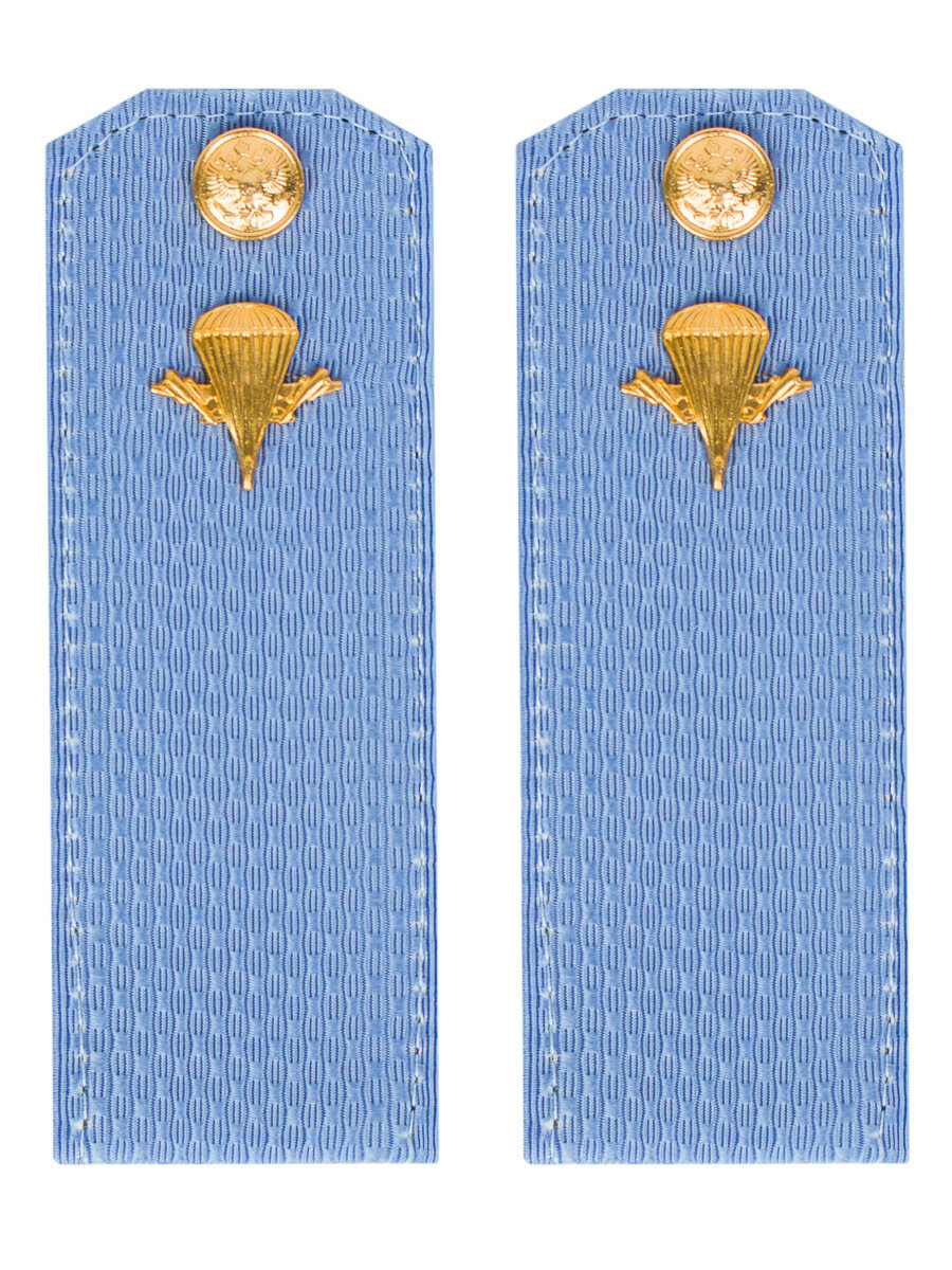 Погоны Мо Вдв голубые на рубашку Рядовой в сборе Картон