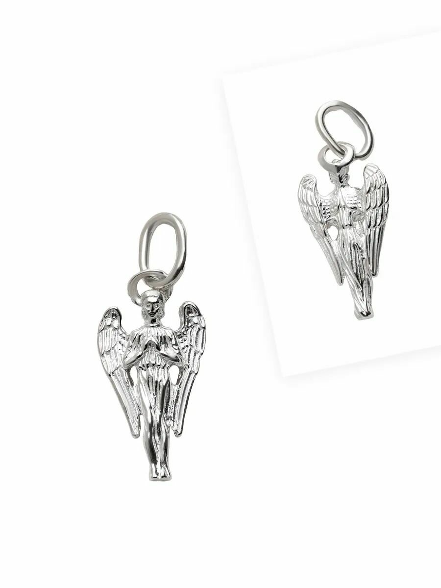 Подвеска TOP CRYSTAL, серебро, 925 проба, родирование, размер 2.4 см., серебристый — фото 1