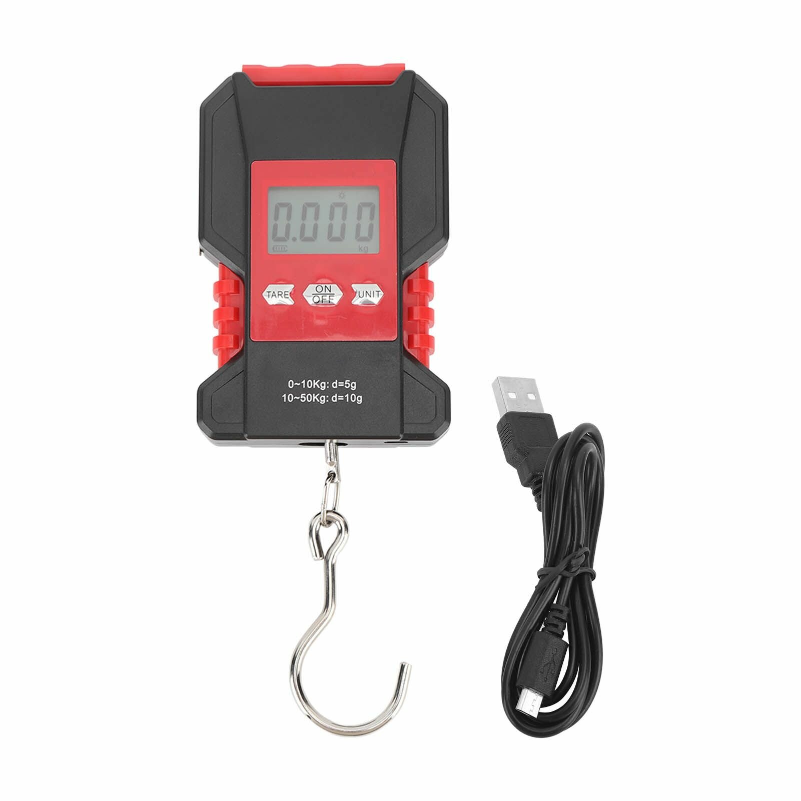 Цифровые весы для рыбы 110 фунтов с подсветкой LCD и USB зарядкой