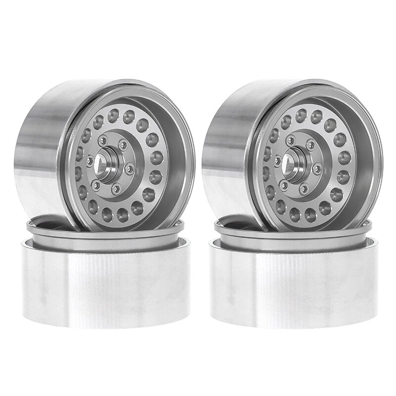 Диски RC Crawler 1.9" Beadlock серебристые, 4 шт.