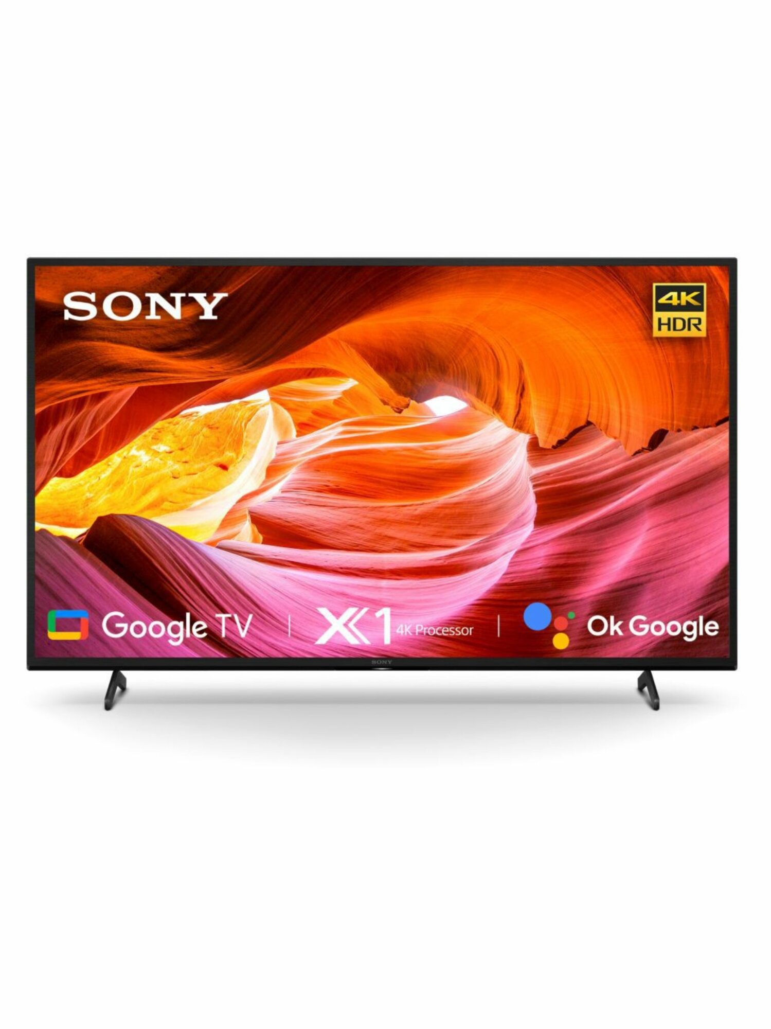 Телевизор Sony KD-65X75K, диагональ 65", разрешение 4K, частота обновления 60Гц, черный