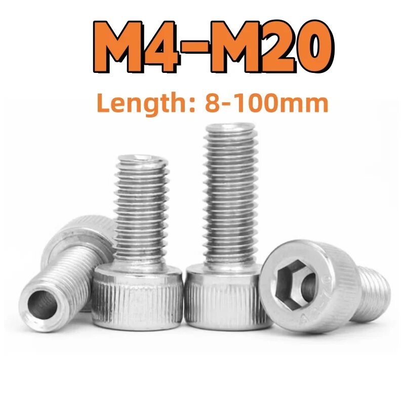 Винты М4-М20 из нержавеющей стали 304 M8x50x4.2mm-2pcs