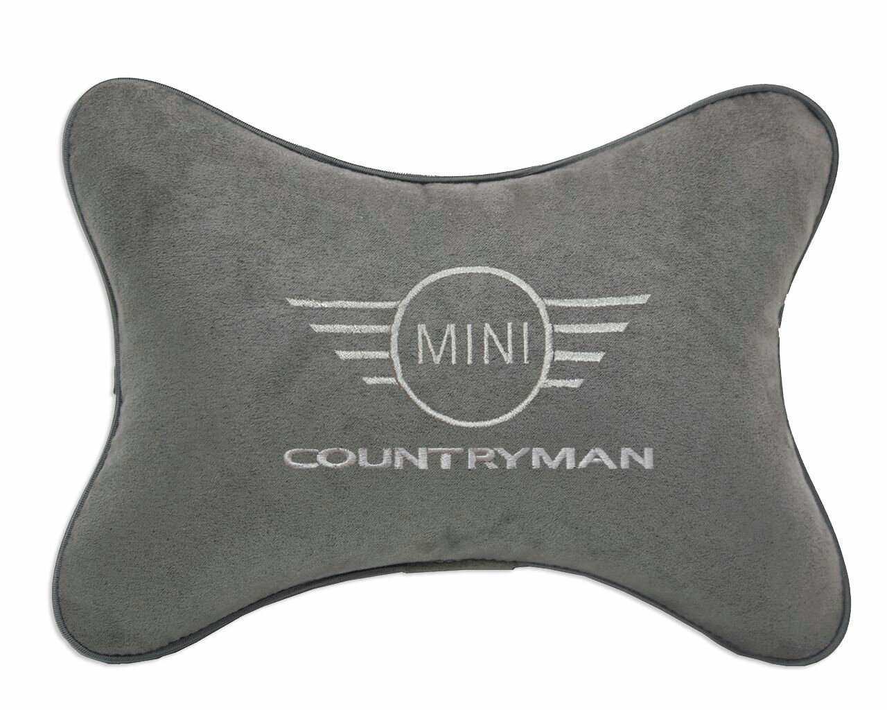 Подушка автомобильная на подголовник светло-серая алькантара MINI Countryman