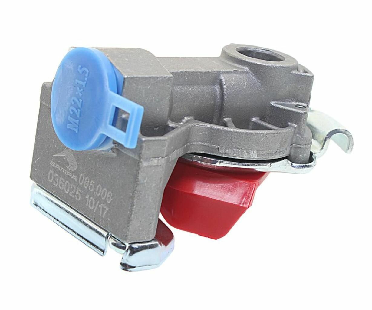 Пневморазъем тормозов прицепа 22мм красная без клапана арт 09500601 SAMPA