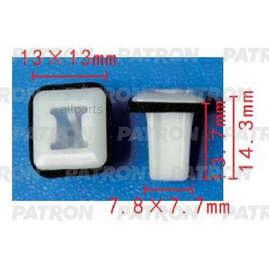 PATRON P37-2016 Клипса пластмассовая HONDA применяемость: под саморез