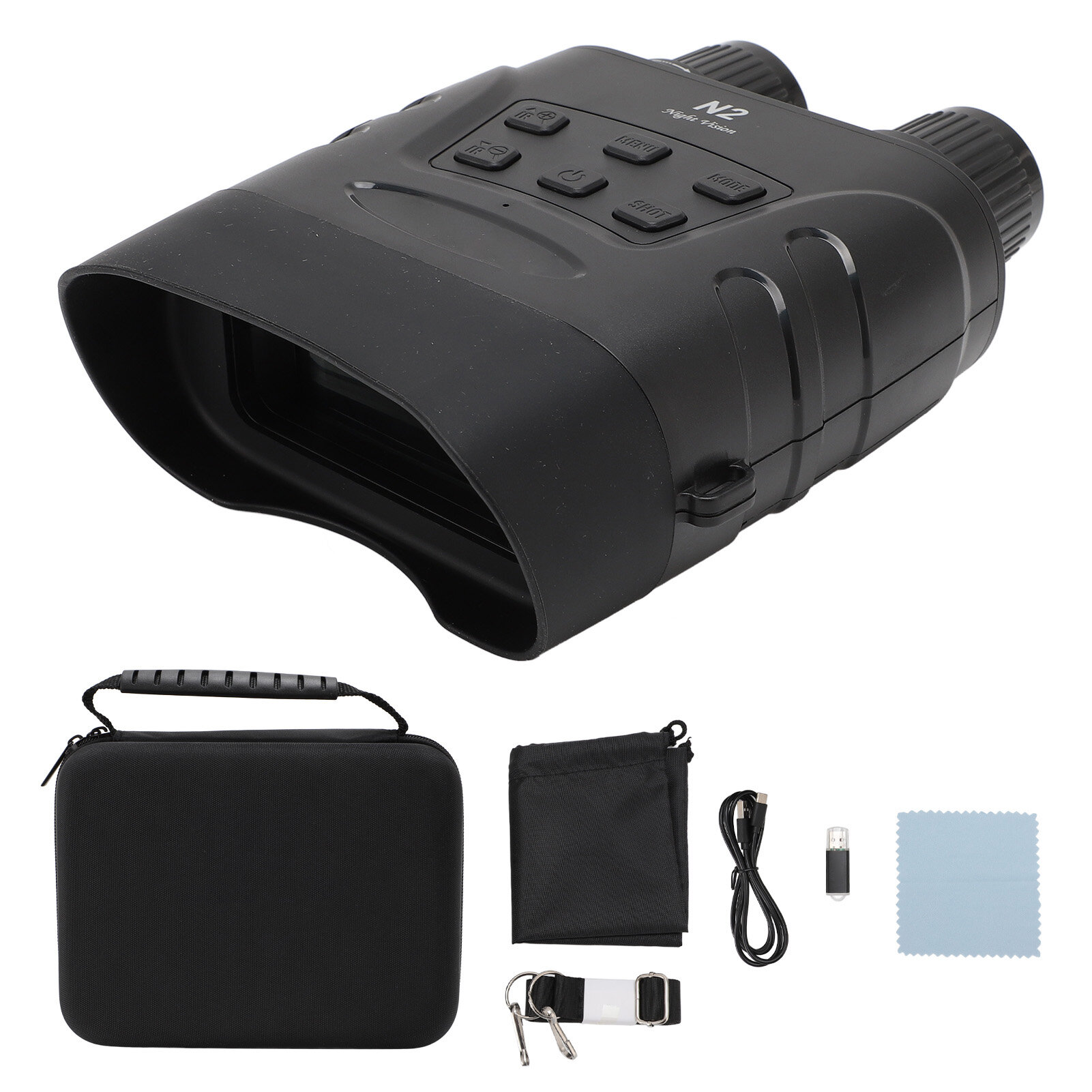 Инфракрасное ночное видение бинокль 5x цифровой Zoom 2.4inch 1080p Экран HD 10MP 7 уровней Яркость цифровые инфракрасные бинокль