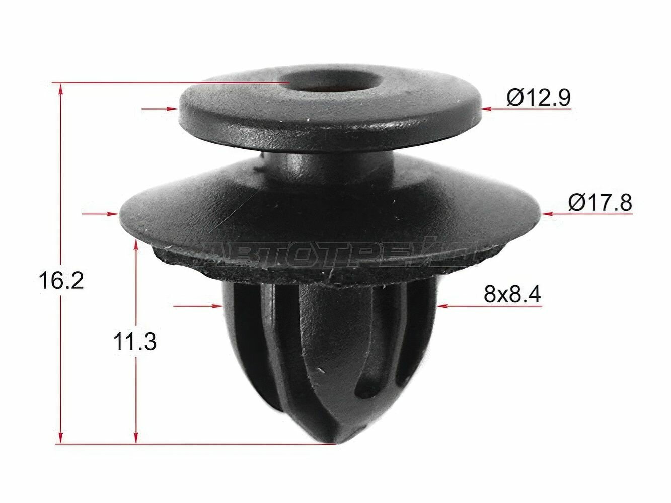 Клипса молдинга крыши, 10 шт для Тойота Королла, Матрикс арт STM10442 SAT