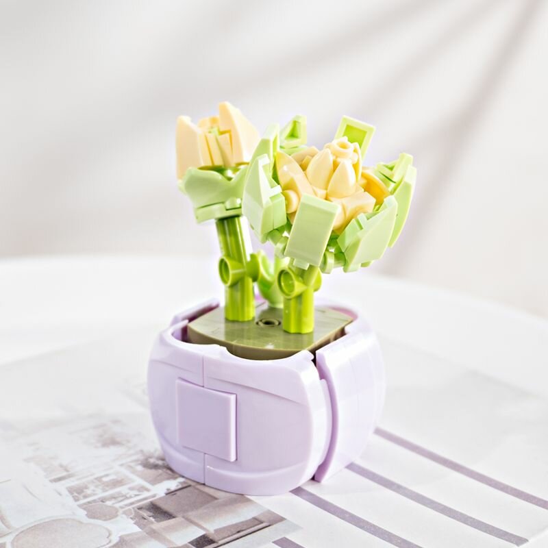 JAKI Конструктор 3Д из миниблоков Цветы интерьерные