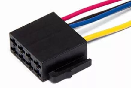 Разъем 5 pin с проводами для питания автомагнитолы стандарта "Евро ISO" (AIRLINE)