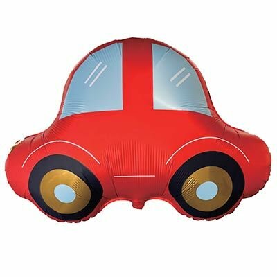 Воздушный шар фольгированный весёлая затея Машина, красный, 37"