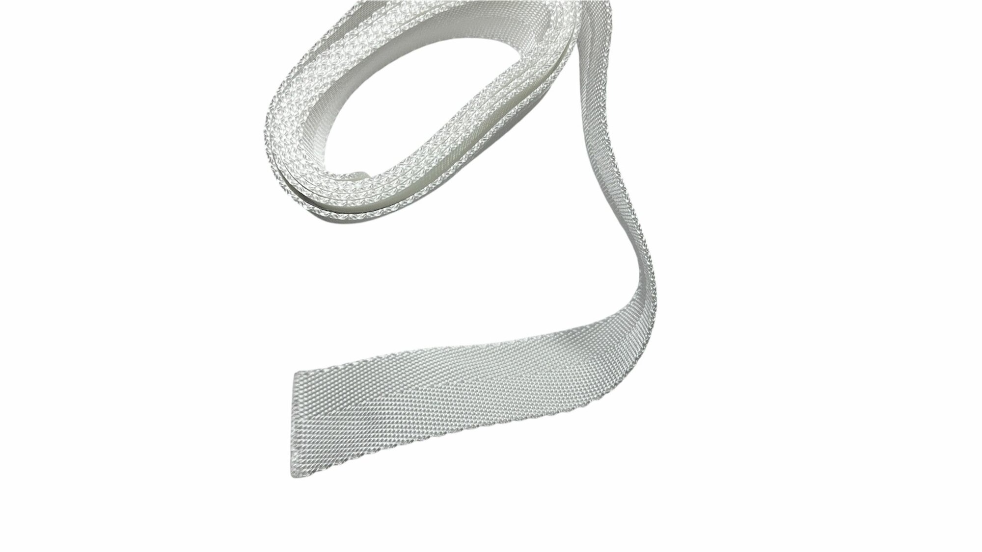 Стропа текстильная, синтетика, белая, длина 1,2 м, ширина 4 см