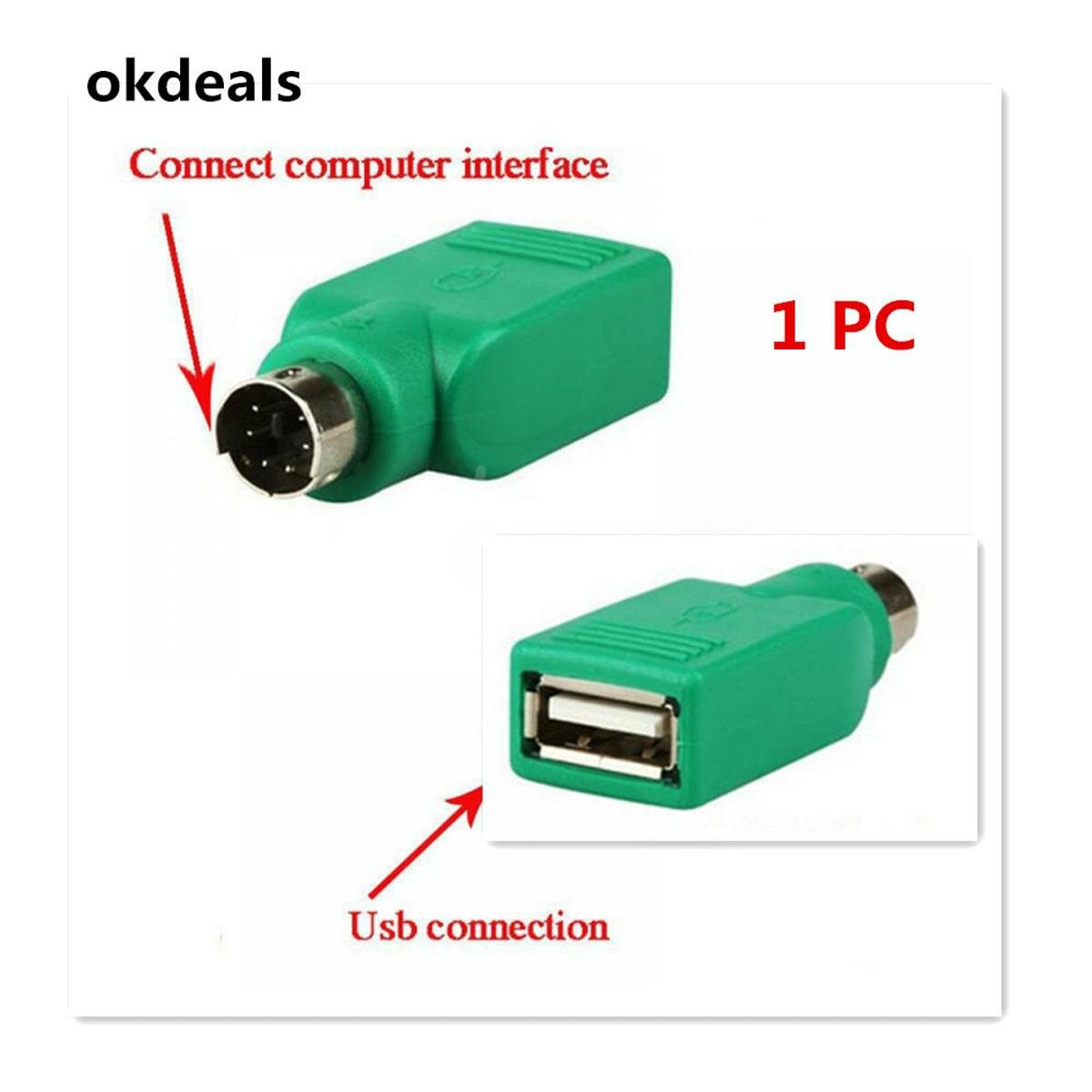 Горячий 2 шт. USB-порт для PS2 мыши, клавиатуры, адаптер-конвертер для ПК, ноутбука, полезный инструмент, новый