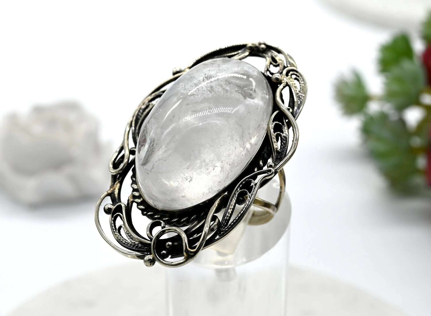 Кольцо, горный хрусталь