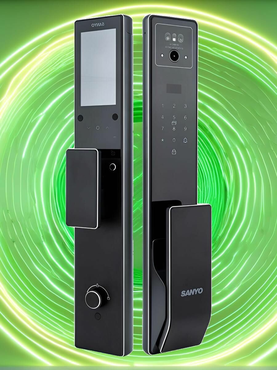 Автоматический умный замок с защитой от влаги и сканом лица (Face ID) Sanyo D300 Tuya бэксет 70